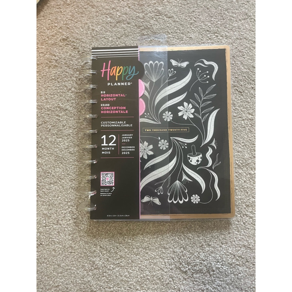 Happy Planner | Office | Happy Planner Black White Floral 225 ...